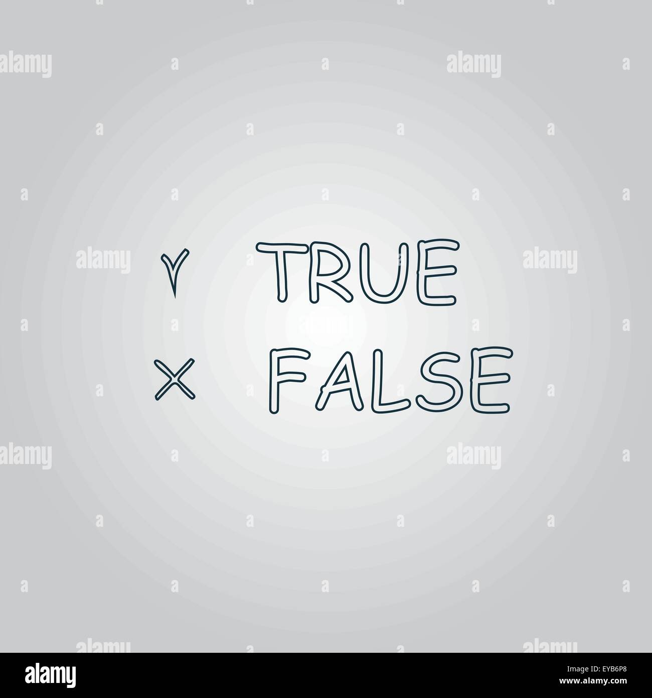 True and False icon Stock Vector Image & Art - Alamy