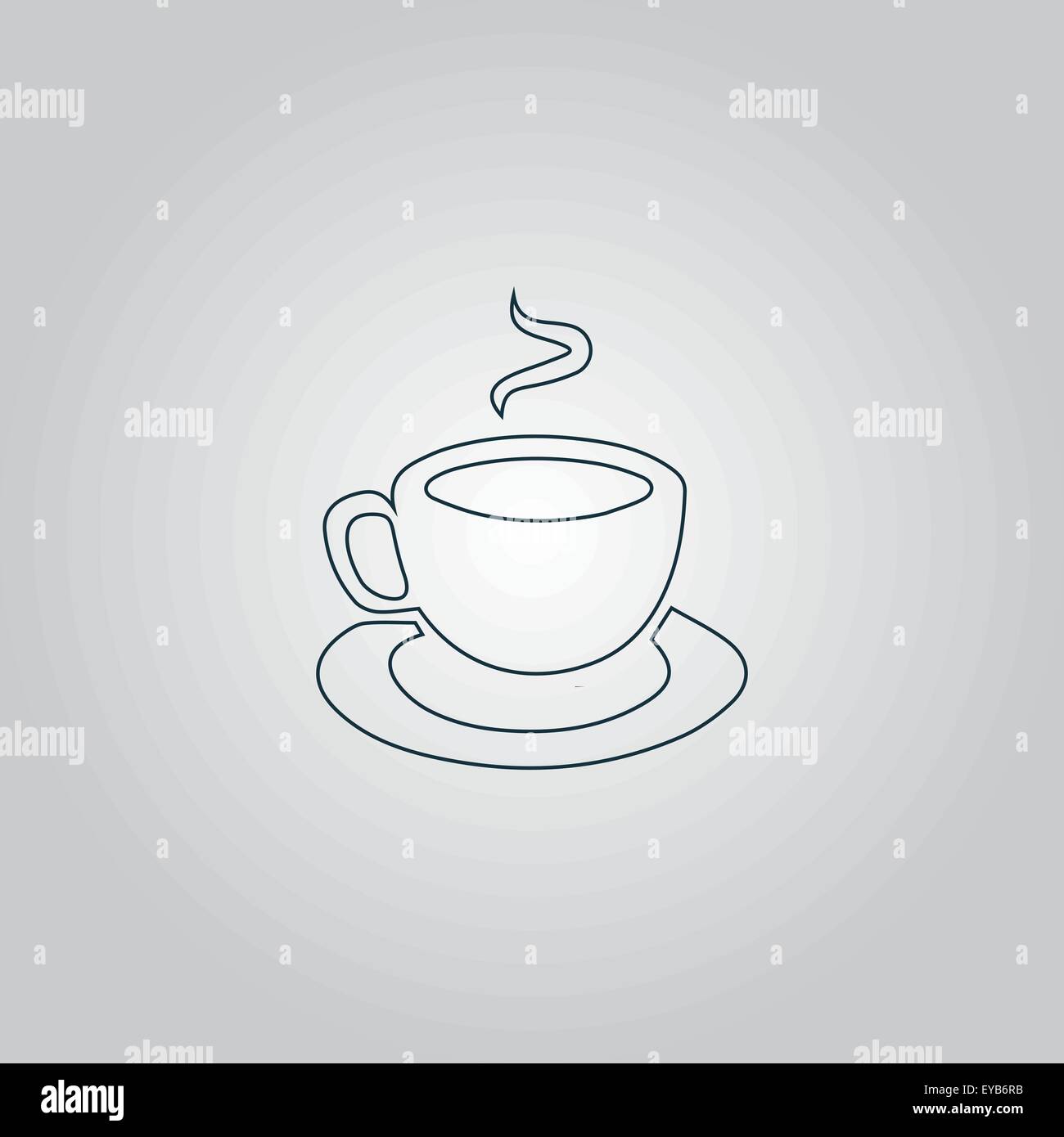 No coffee cup line Stock Vector Images - Alamy