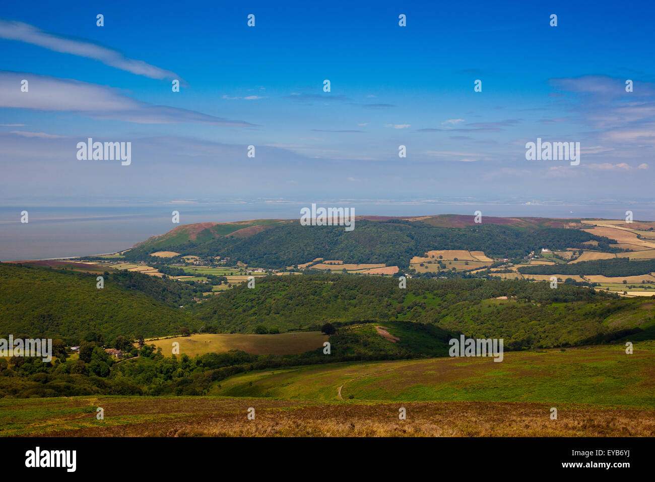 Selworthy Beacon from the summit of Dunkery Beacon (1,705ft) - the ...