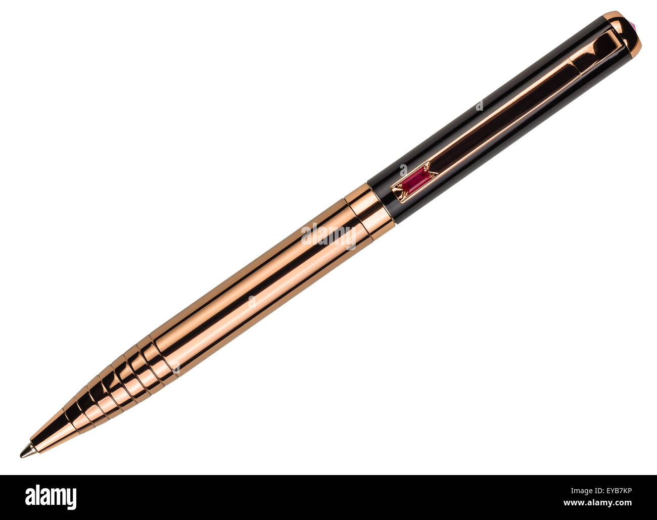 the gold pen isolated on white background Stock Photo - Alamy