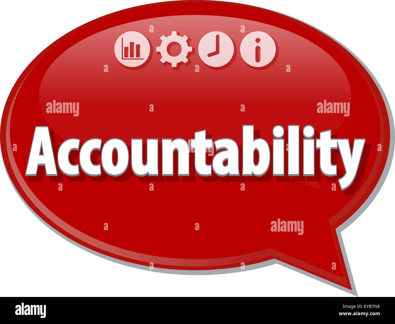 Speech bubble dialog illustration of business term saying ...