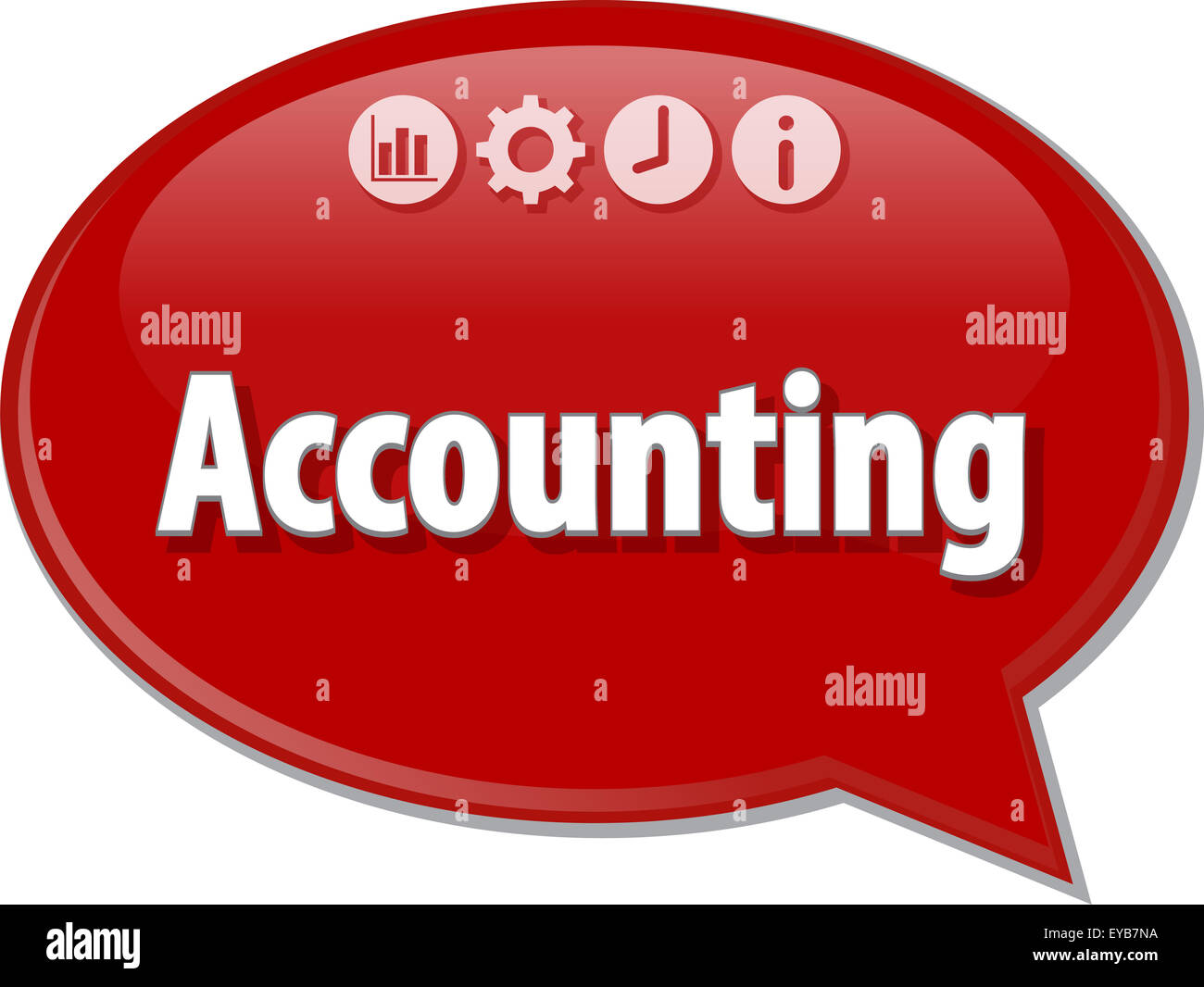 Speech bubble dialog illustration of business term saying Accounting ...