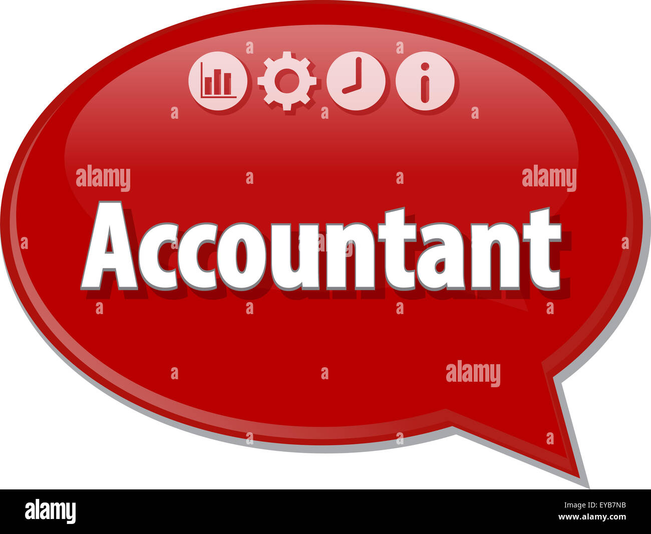 Speech bubble dialog illustration of business term saying Accountant ...