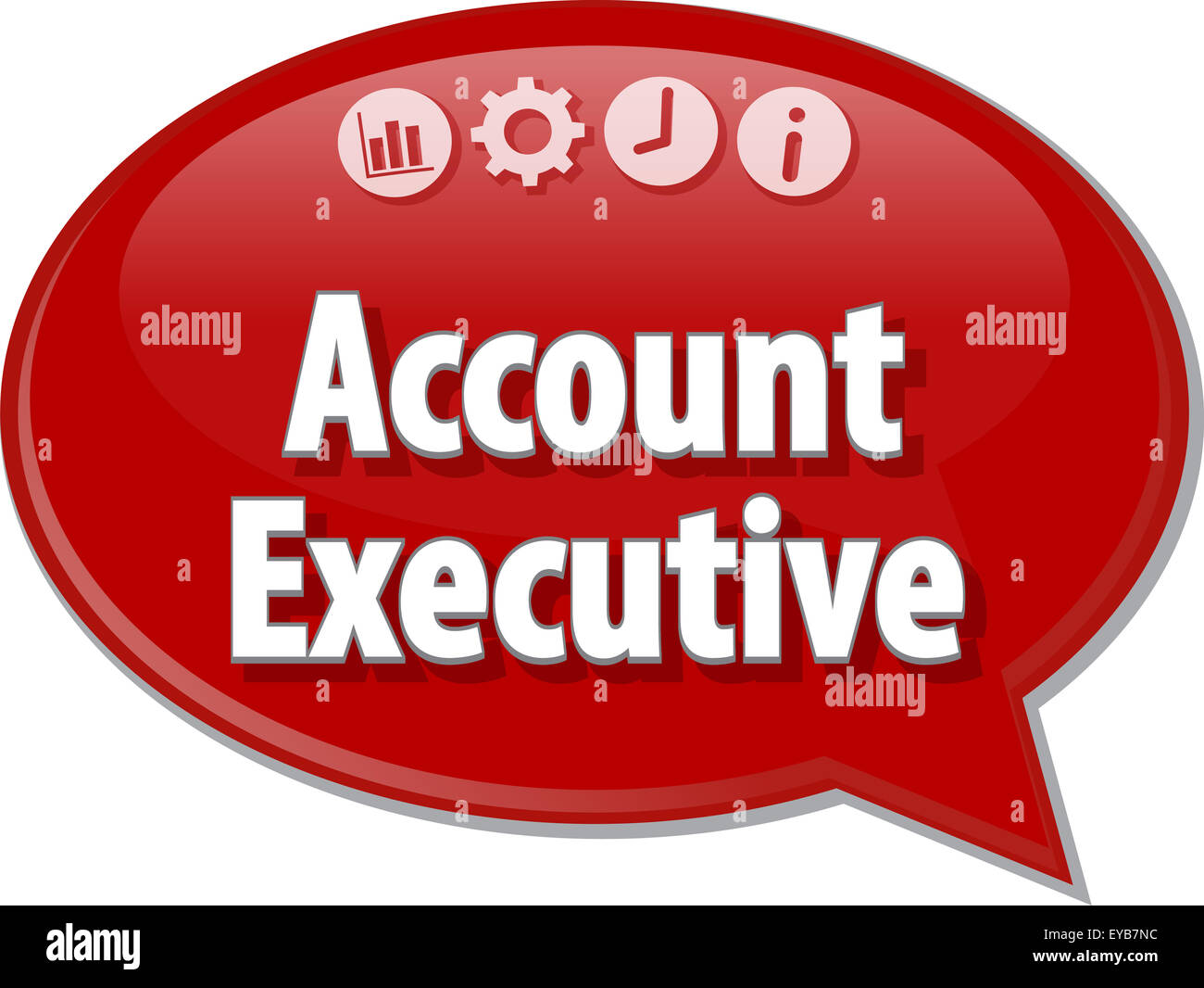 Speech bubble dialog illustration of business term saying Account ...