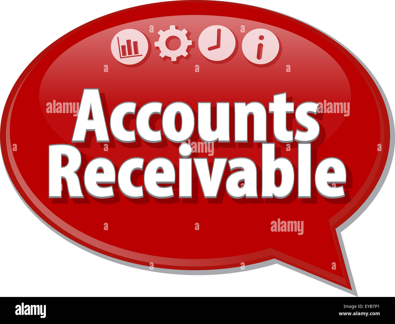 Speech bubble dialog illustration of business term saying Accounts ...