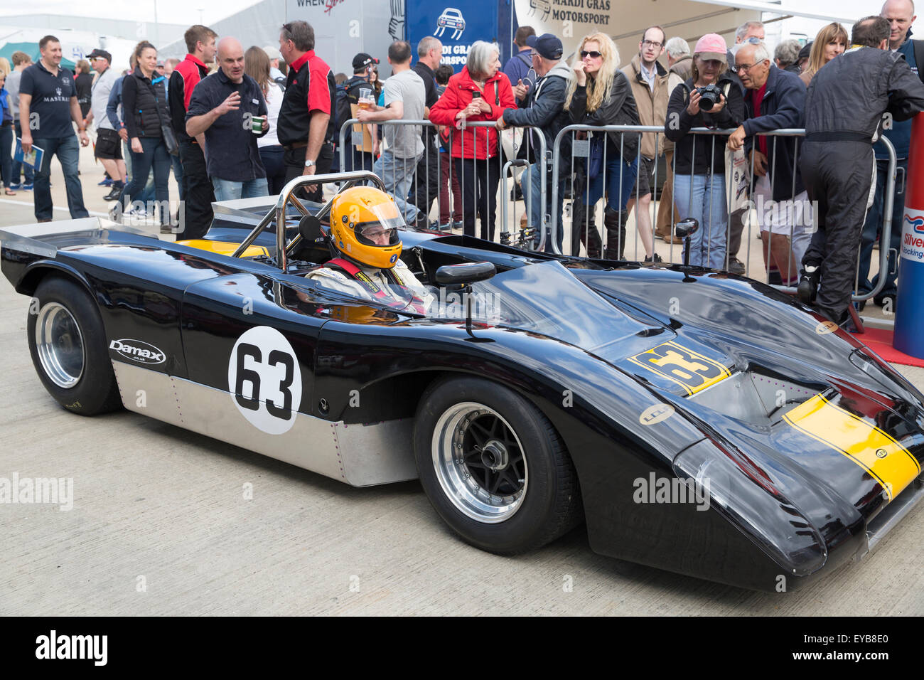 Silverstone, UK. 25th July, 2015. Lola T212 in the pitts before the F1A ...