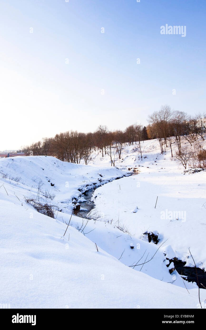 streamlet in the winter Stock Photo - Alamy