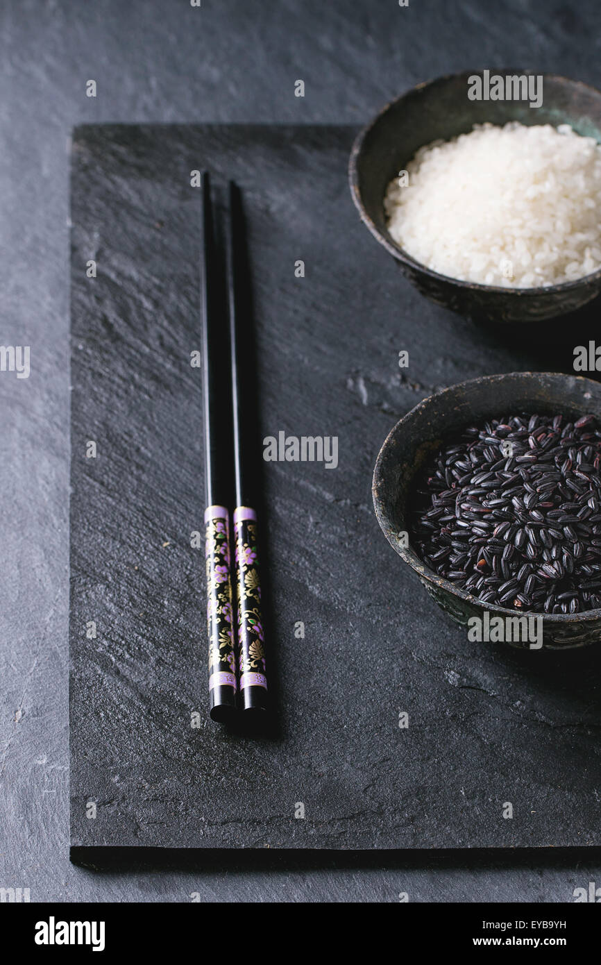 Black and white rice Stock Photo - Alamy