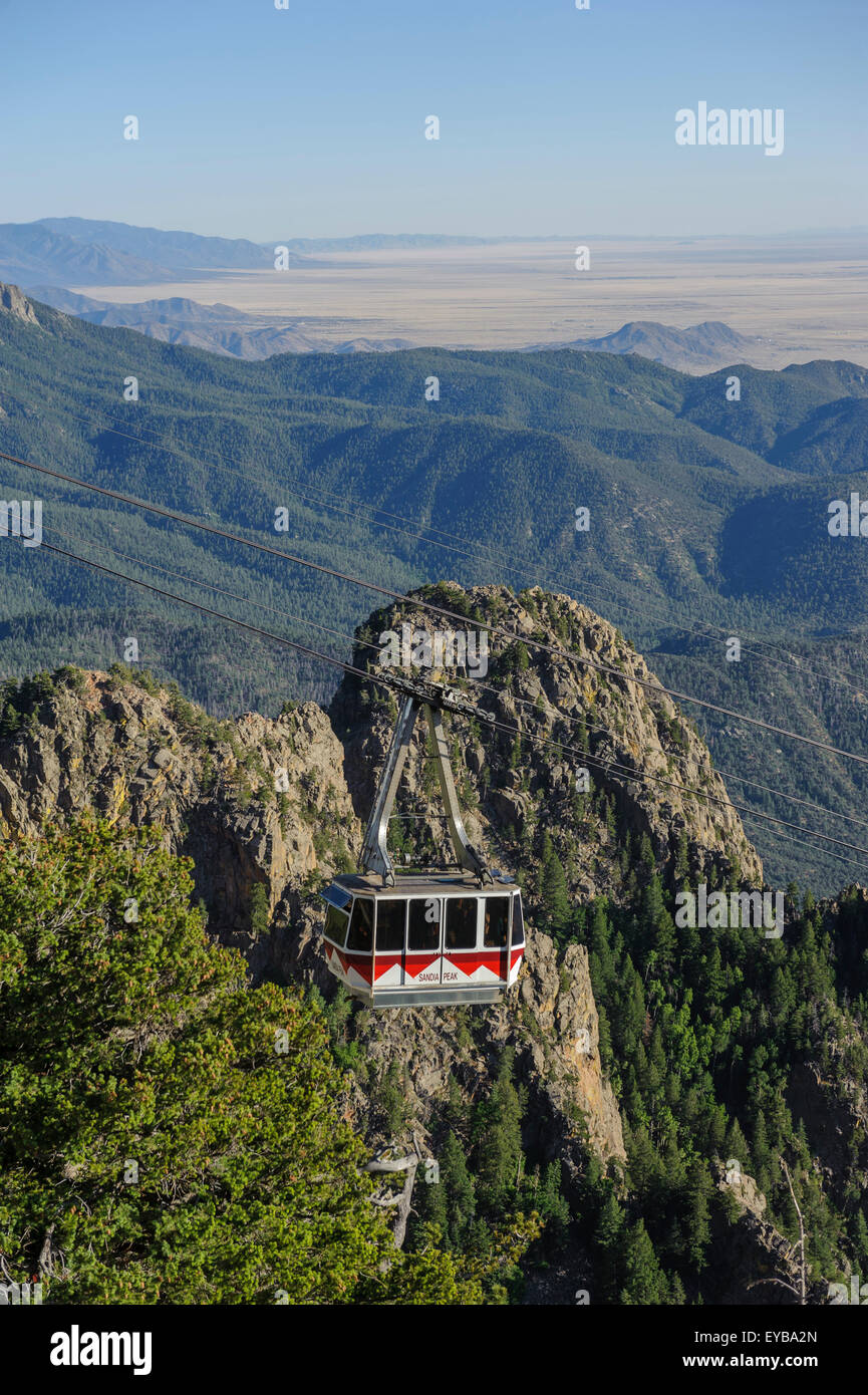Sandia Aerial Peak Tram with views of the Rio Grande valley ...