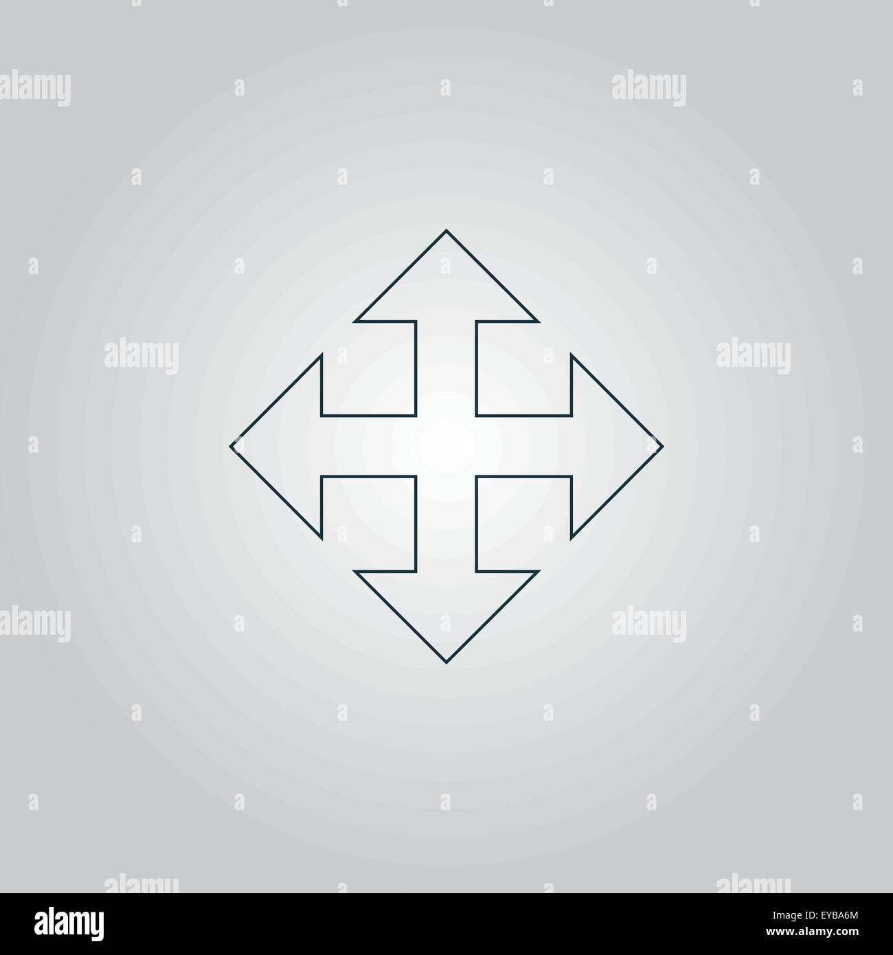 four sides arrow Stock Vector Image & Art - Alamy