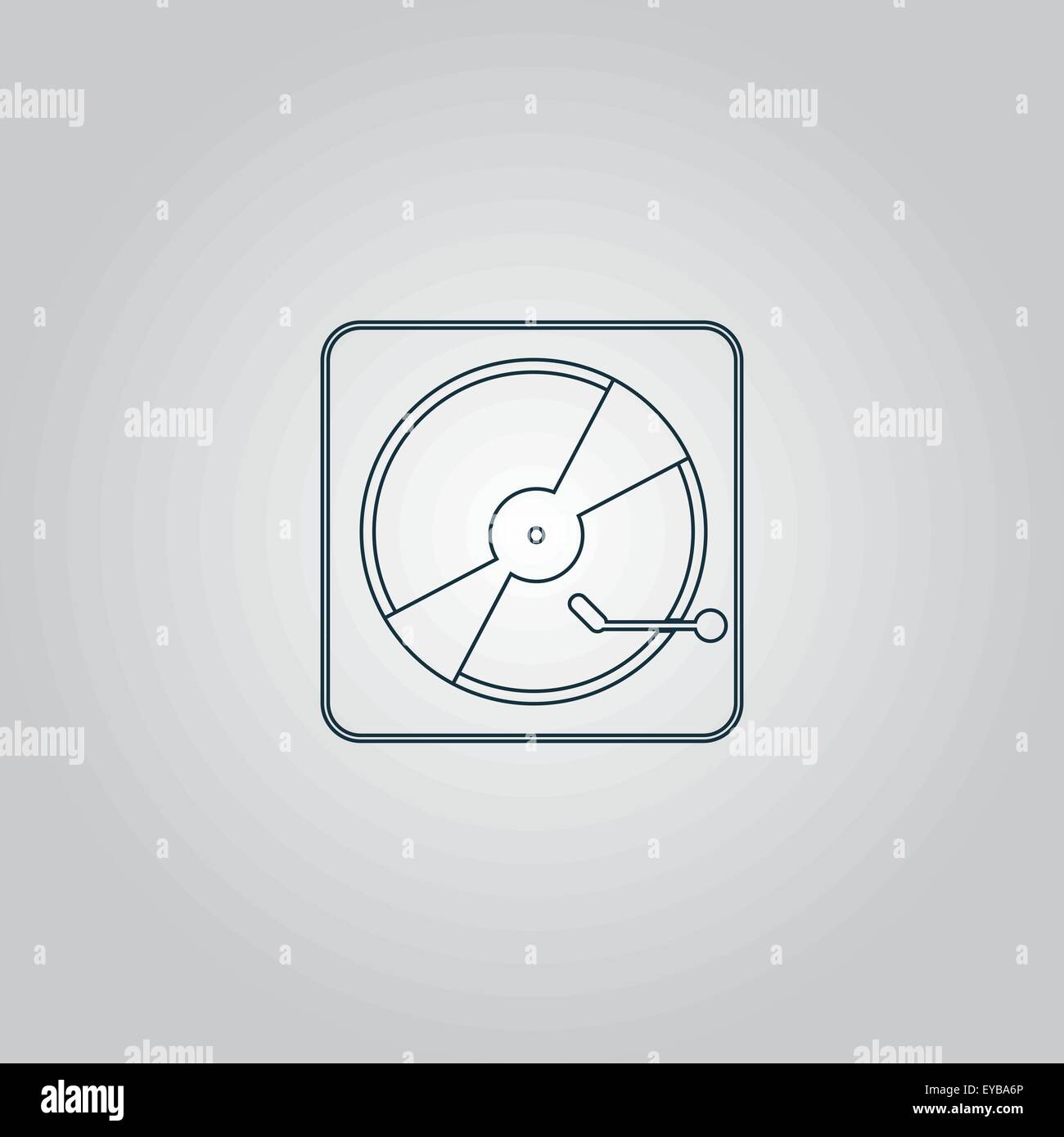 Vintage record player spinning vinyl Stock Vector Images - Alamy