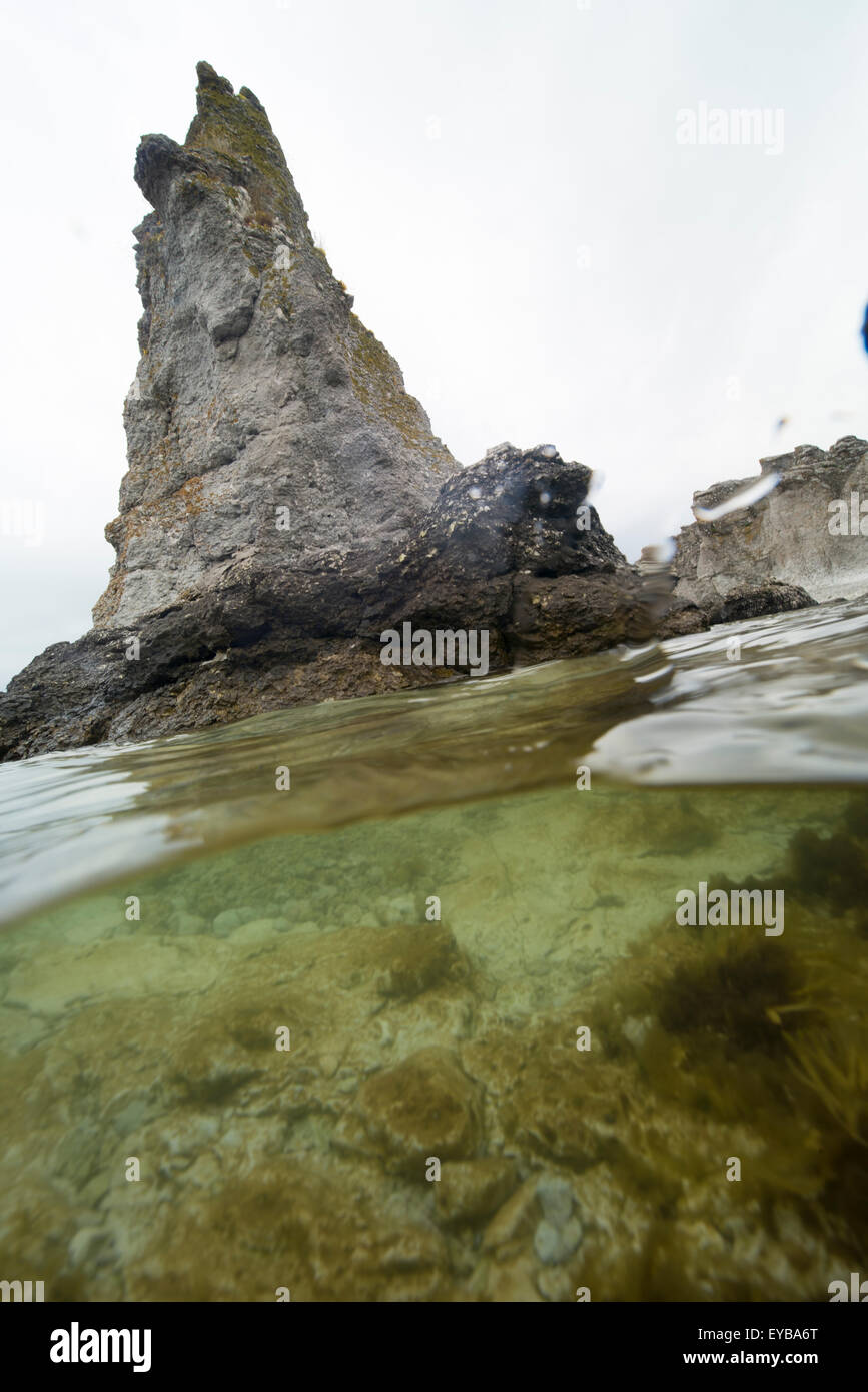 Stack or seastack – a geological landform consisting of a steep and ...
