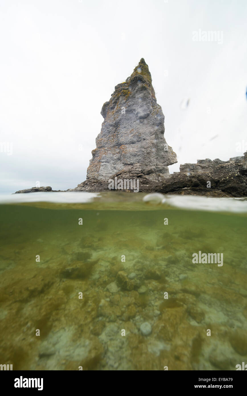 Stack or seastack – a geological landform consisting of a steep and ...