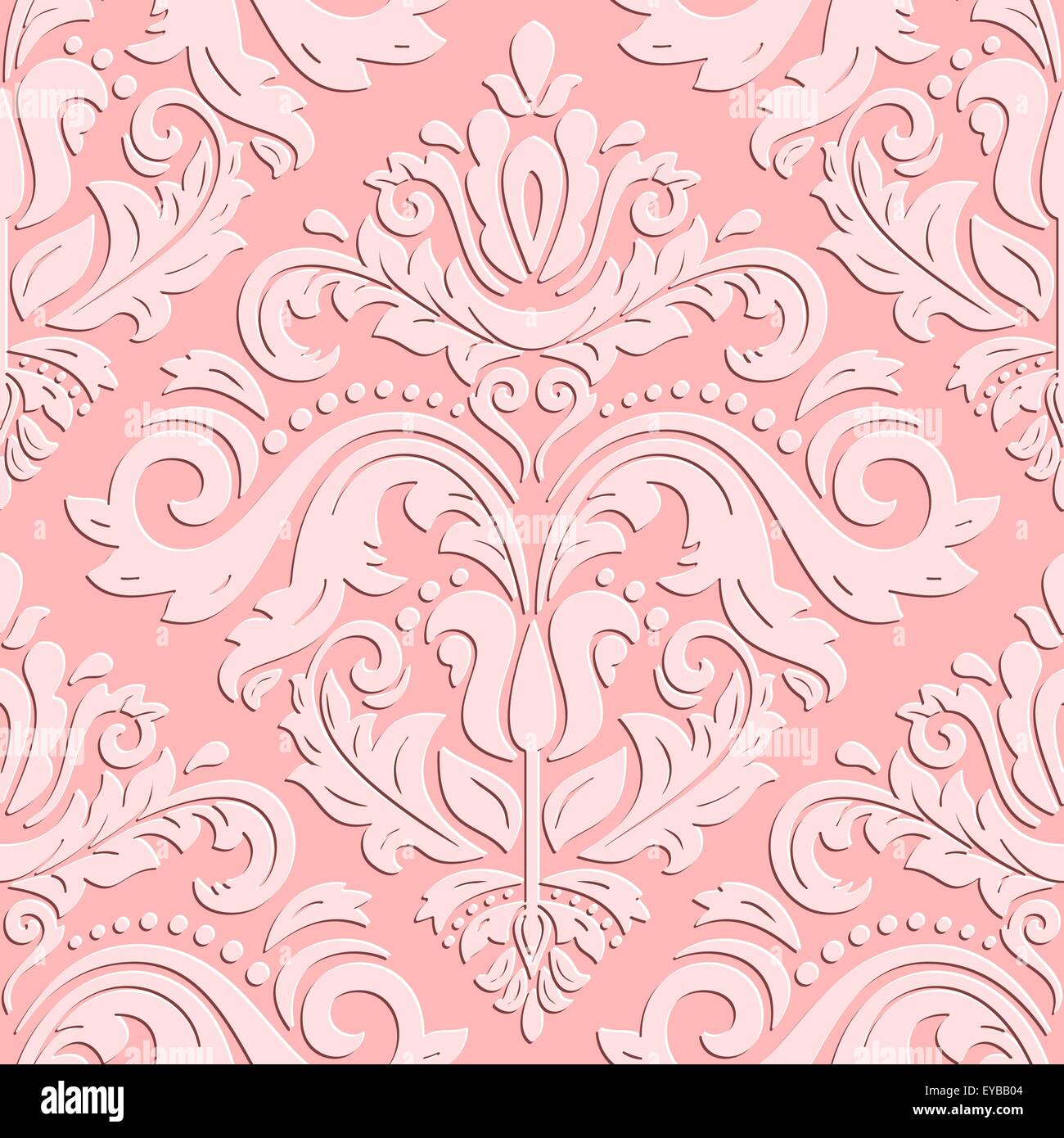 Seamless Vector Orient Pattern With 3D Elements Stock Vector Image ...