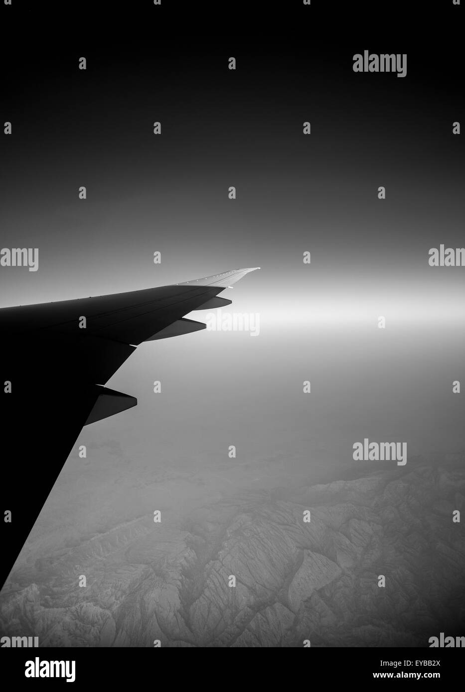 Looking out window seat plane Black and White Stock Photos & Images - Alamy