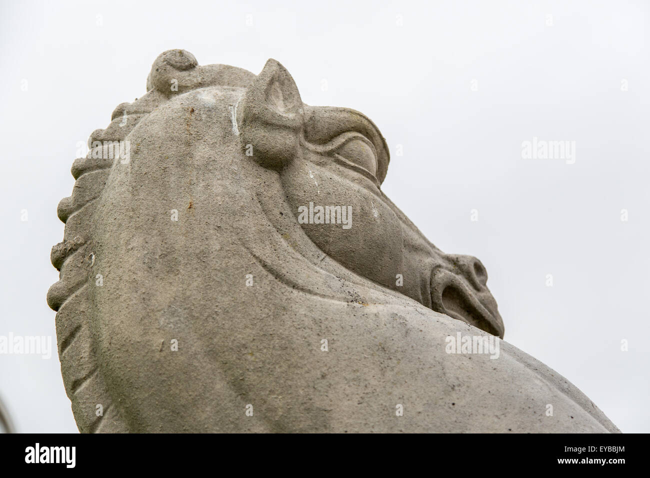 Kew Gardens London Queen's Beast - the white horse of Hanover Stock ...