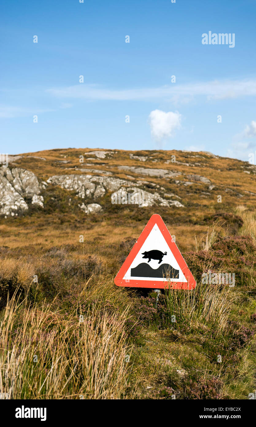 Road Sign On The Isle of Raasay, Scottish Highlands Stock Photo - Alamy