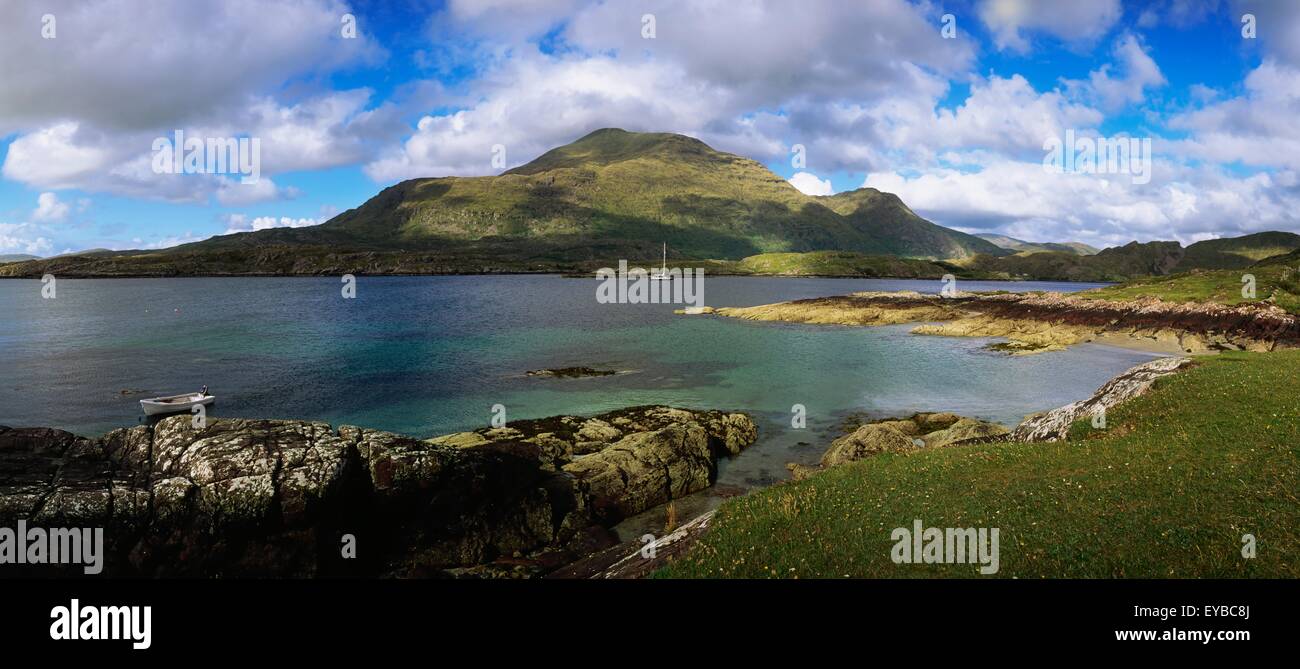 Little Killary Harbour, Co Galway, Ireland; Boats In Harbour Stock ...