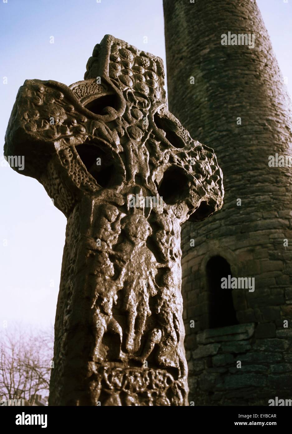 Abbey Of Kells, Kells, County Meath, Ireland; High Cross And Round ...