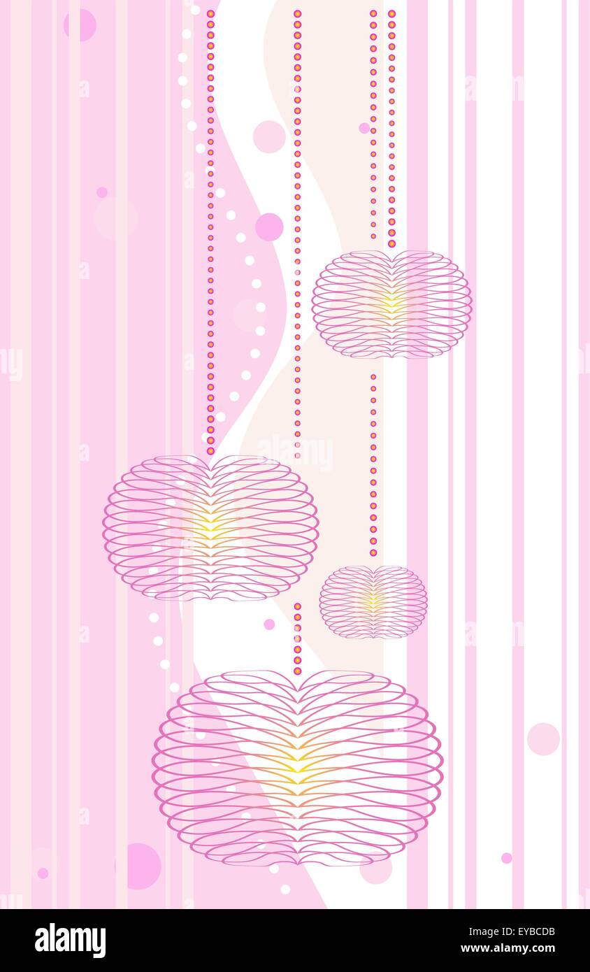 bright abstract background with hanging lanterns Stock Vector Image ...