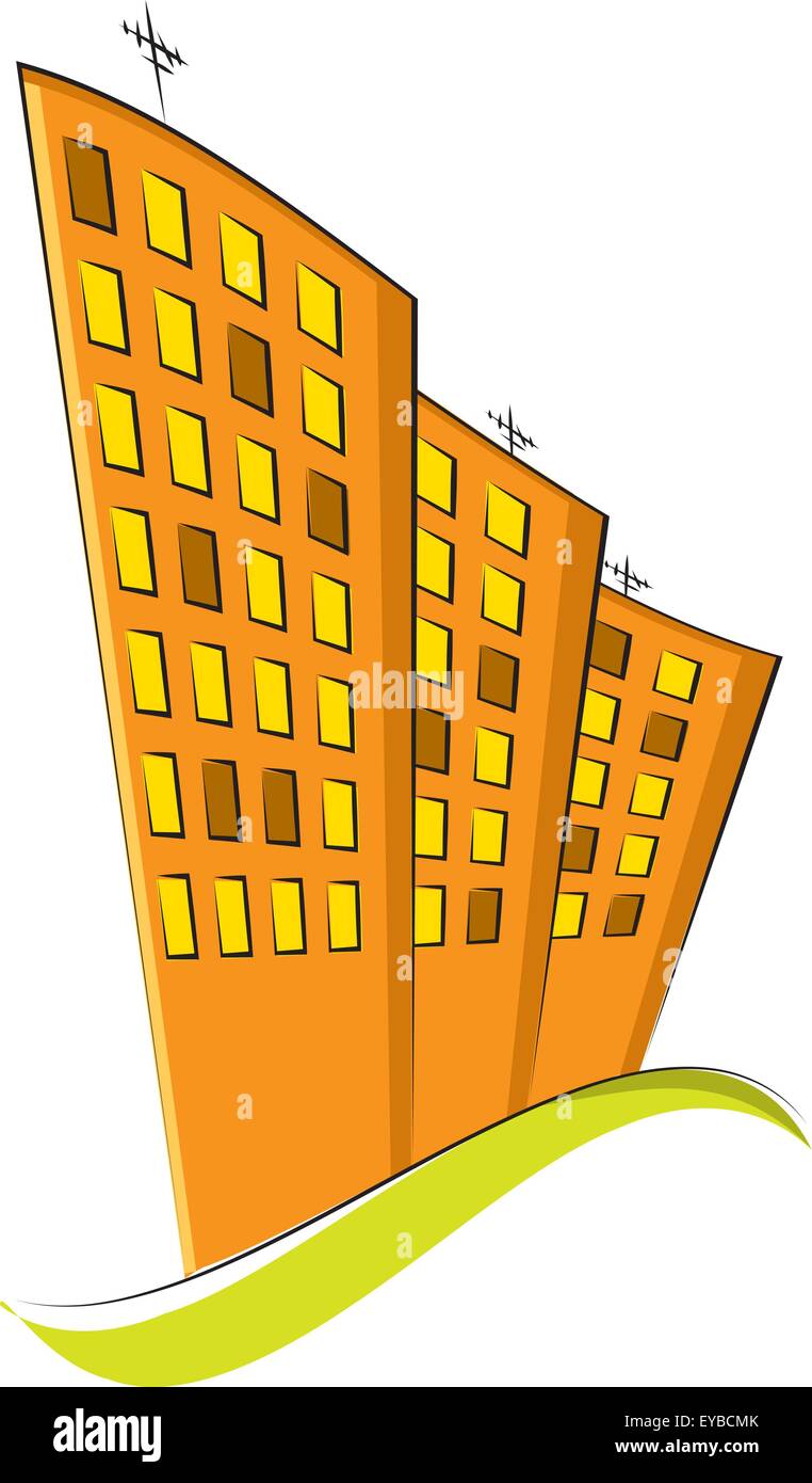a group of residential buildings. Vector illustration Stock Vector ...