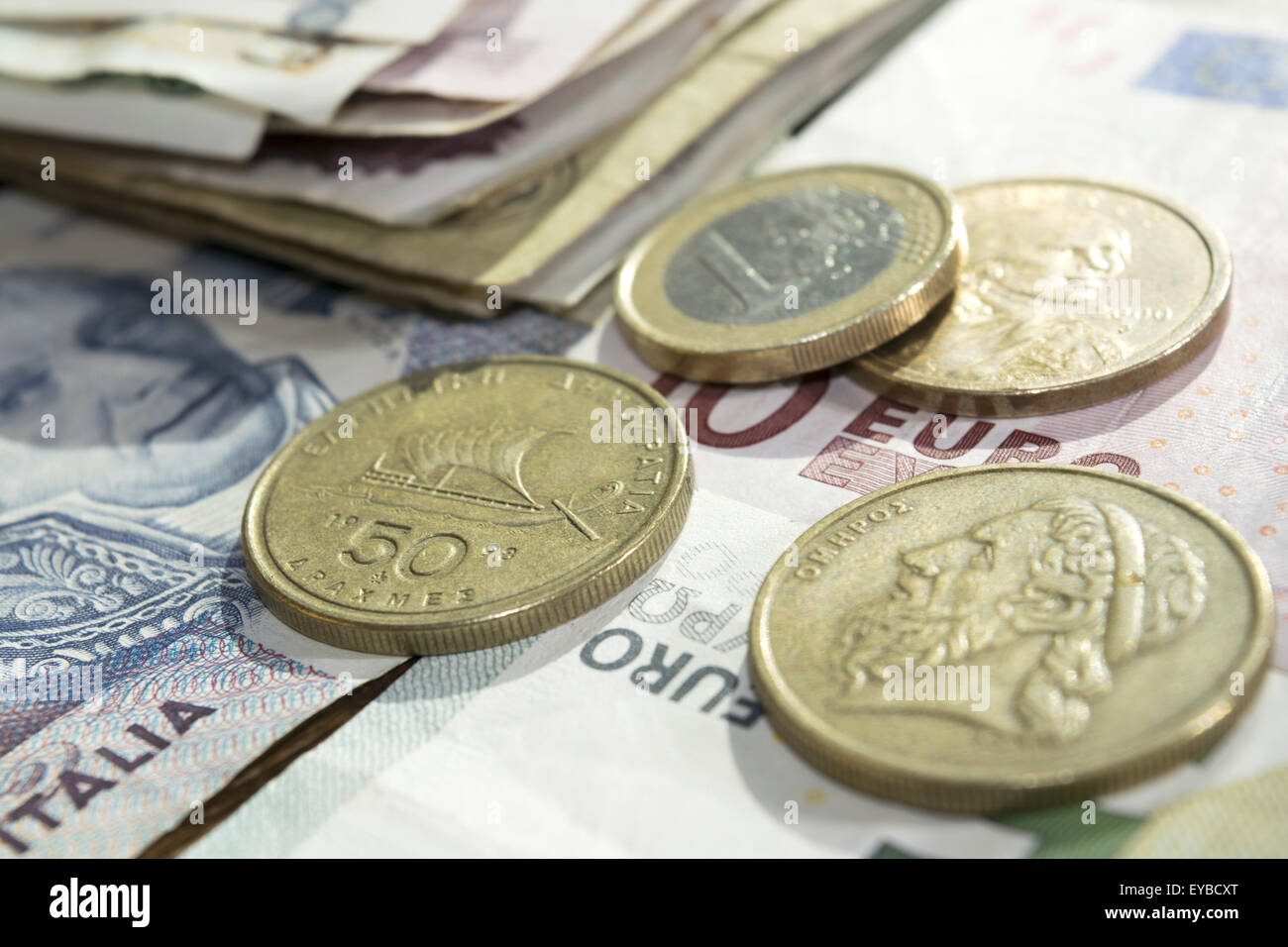 The Exit of Greece from single currency and Eurozone Stock Photo - Alamy