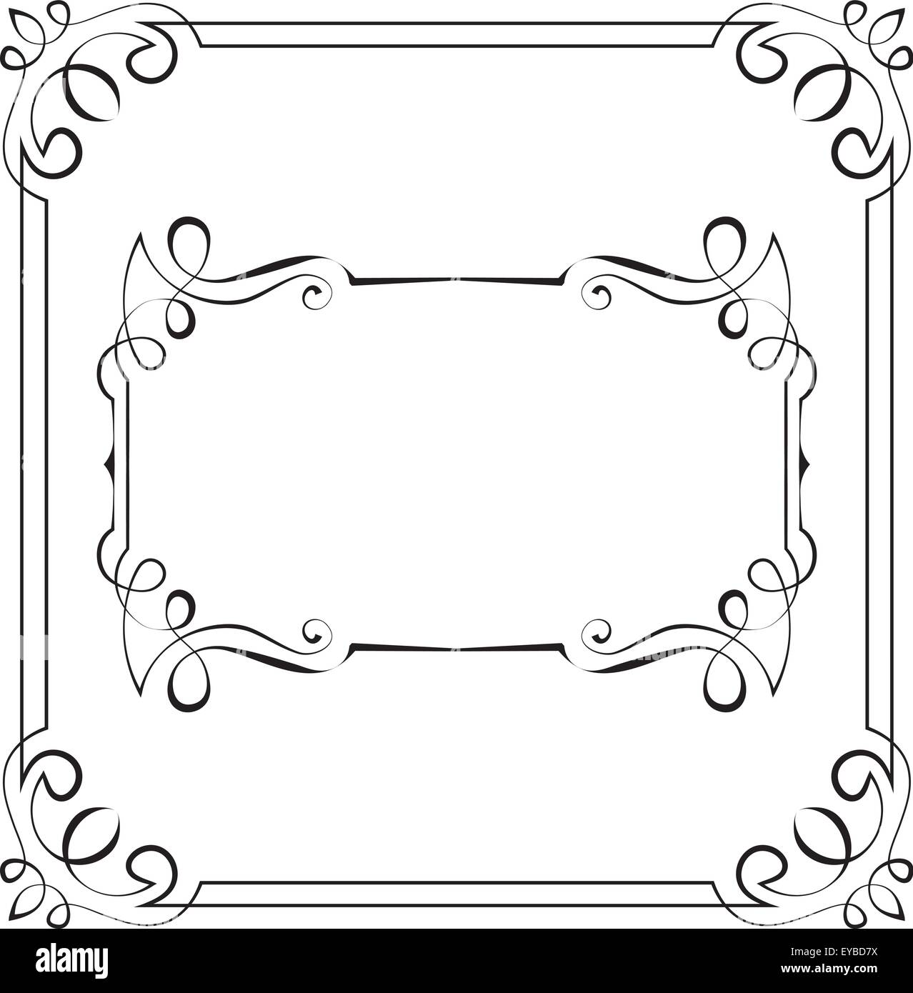 Set of vector frames with beautiful curls Stock Vector Image & Art - Alamy