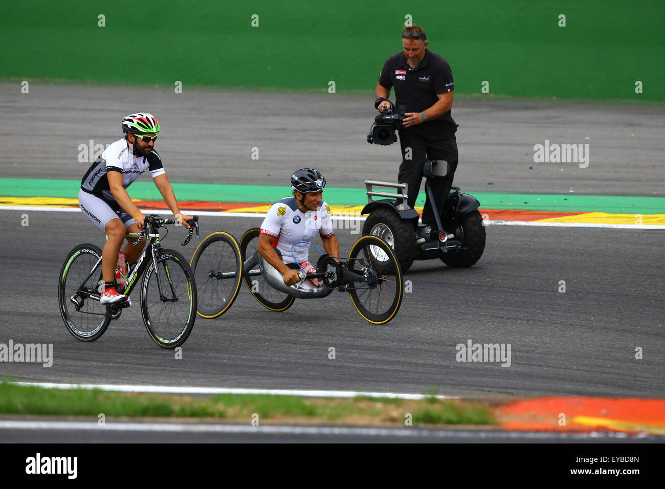 Spa Francorchamps, France. 24th July, 2015. A specially adapted hand ...
