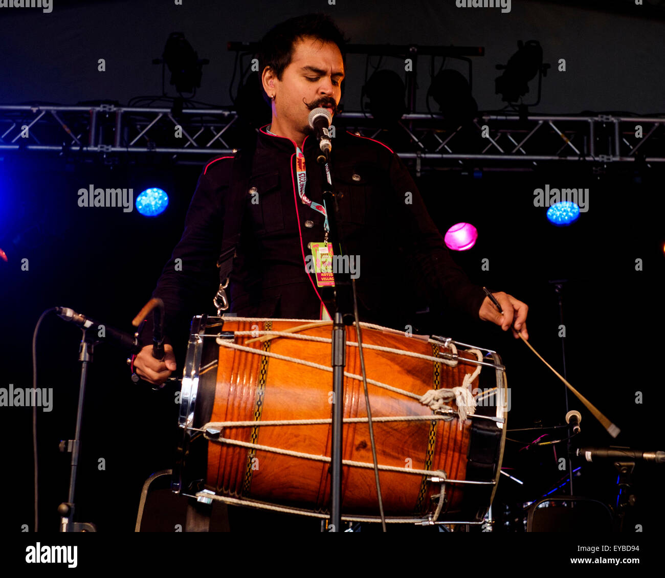 Red Baraat on stage at WOMAD (World of Music, Arts and Dance) Festival ...