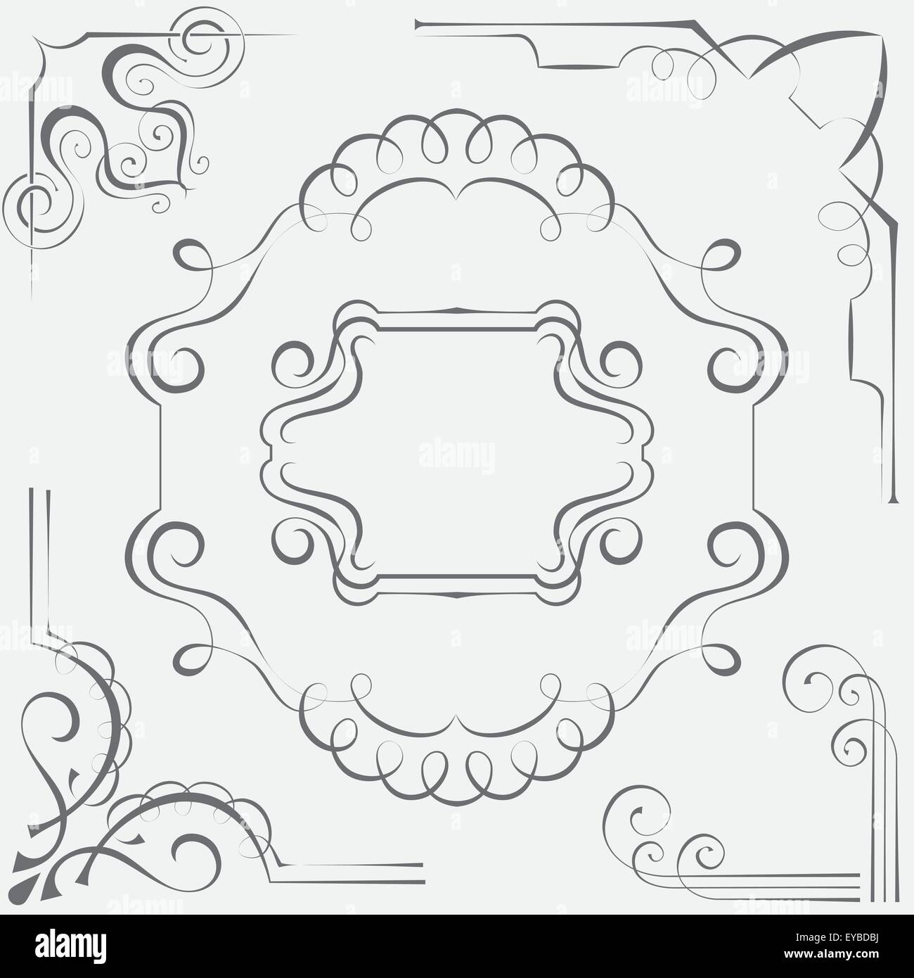 Set of ornate vector frames for design Stock Vector Image & Art - Alamy