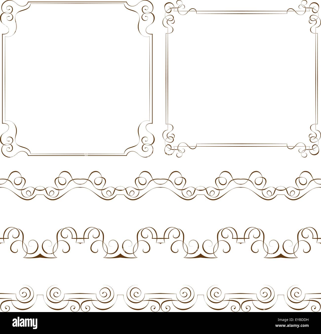 Set of vector elegant frames and borders Stock Vector Image & Art - Alamy