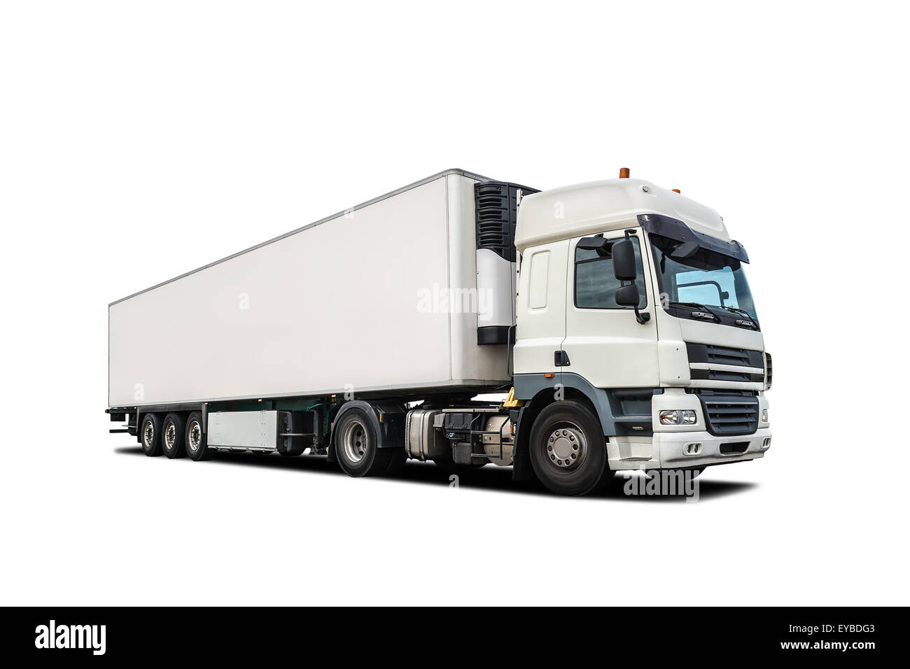 white heavy truck isolated Stock Photo - Alamy