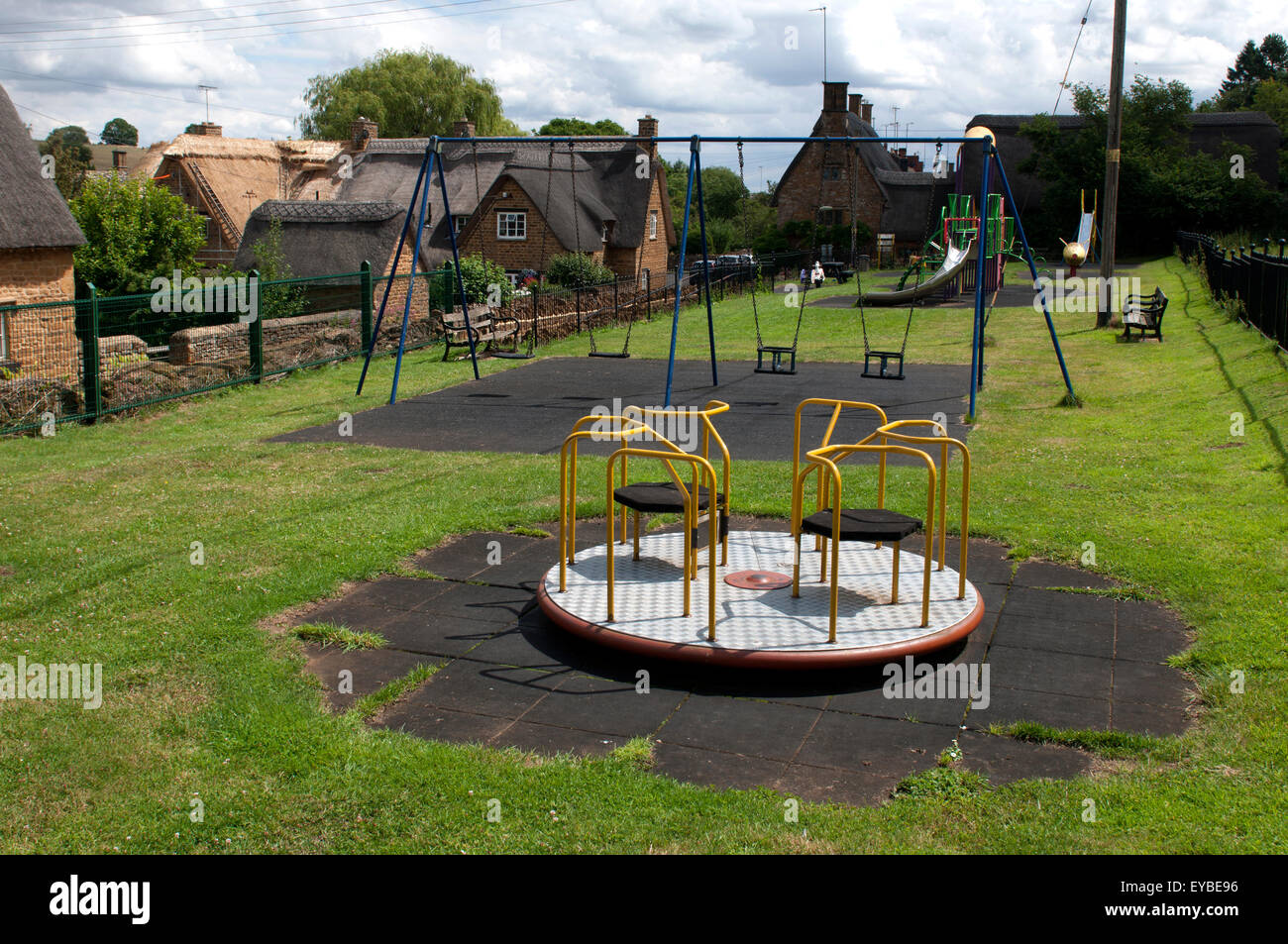Children`s playground, Hornton village, Oxfordshire, England, UK Stock ...