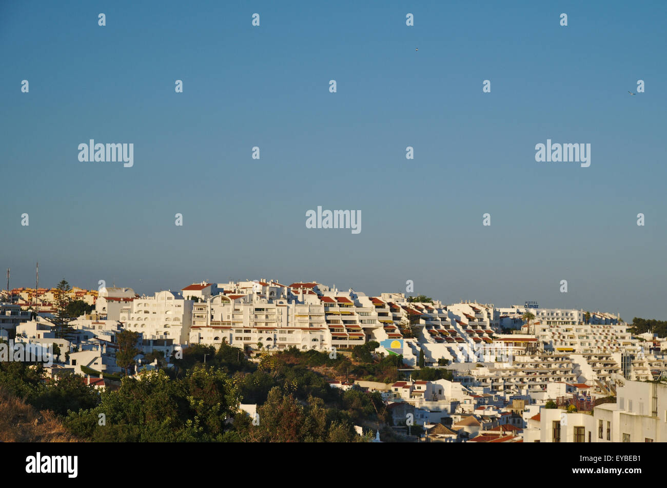 Albufeira city during sunset time. Algarve, Portugal Stock Photo - Alamy