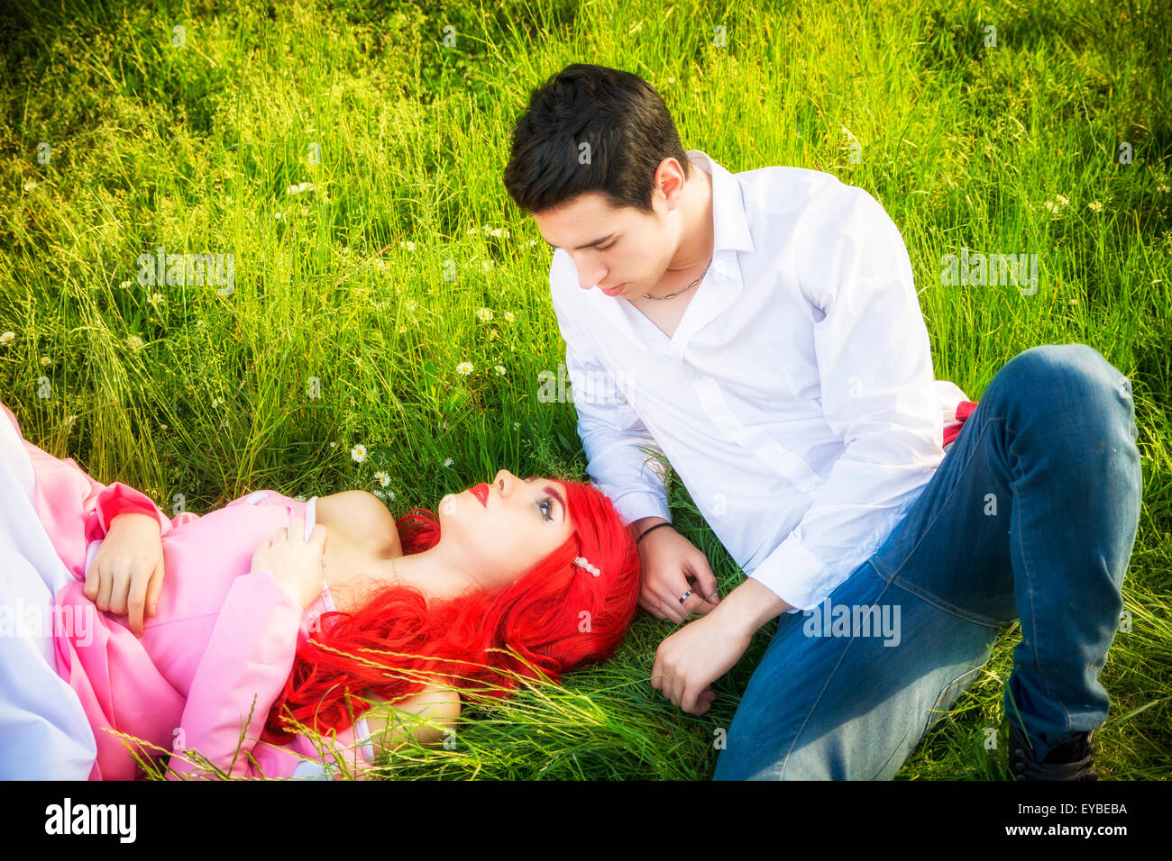 Beautiful peaceful romantic couple river hi-res stock photography and ...