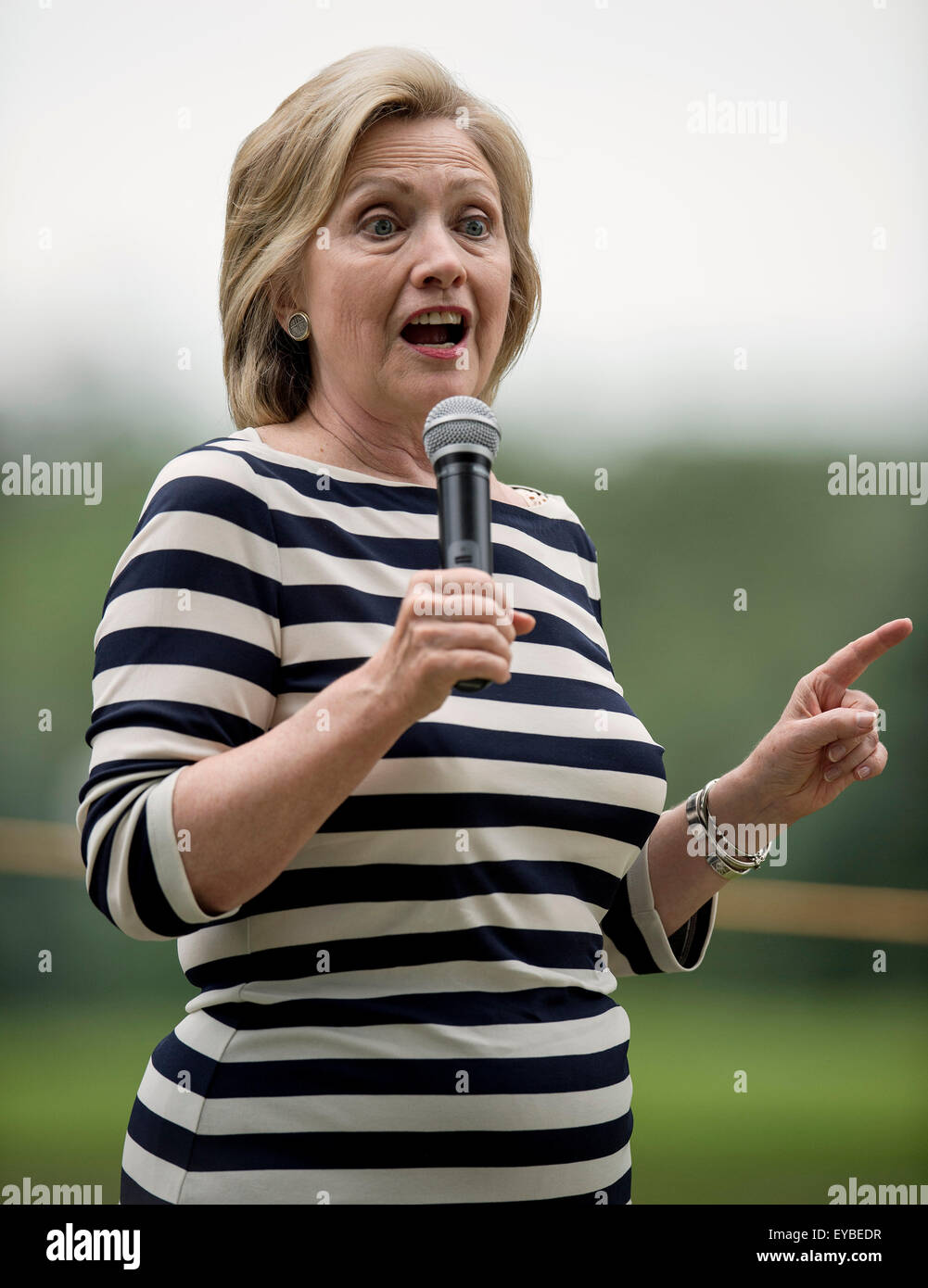 Winterset, Iowa, USA. 25th July, 2015. HILLARY CLINTON attends the ...