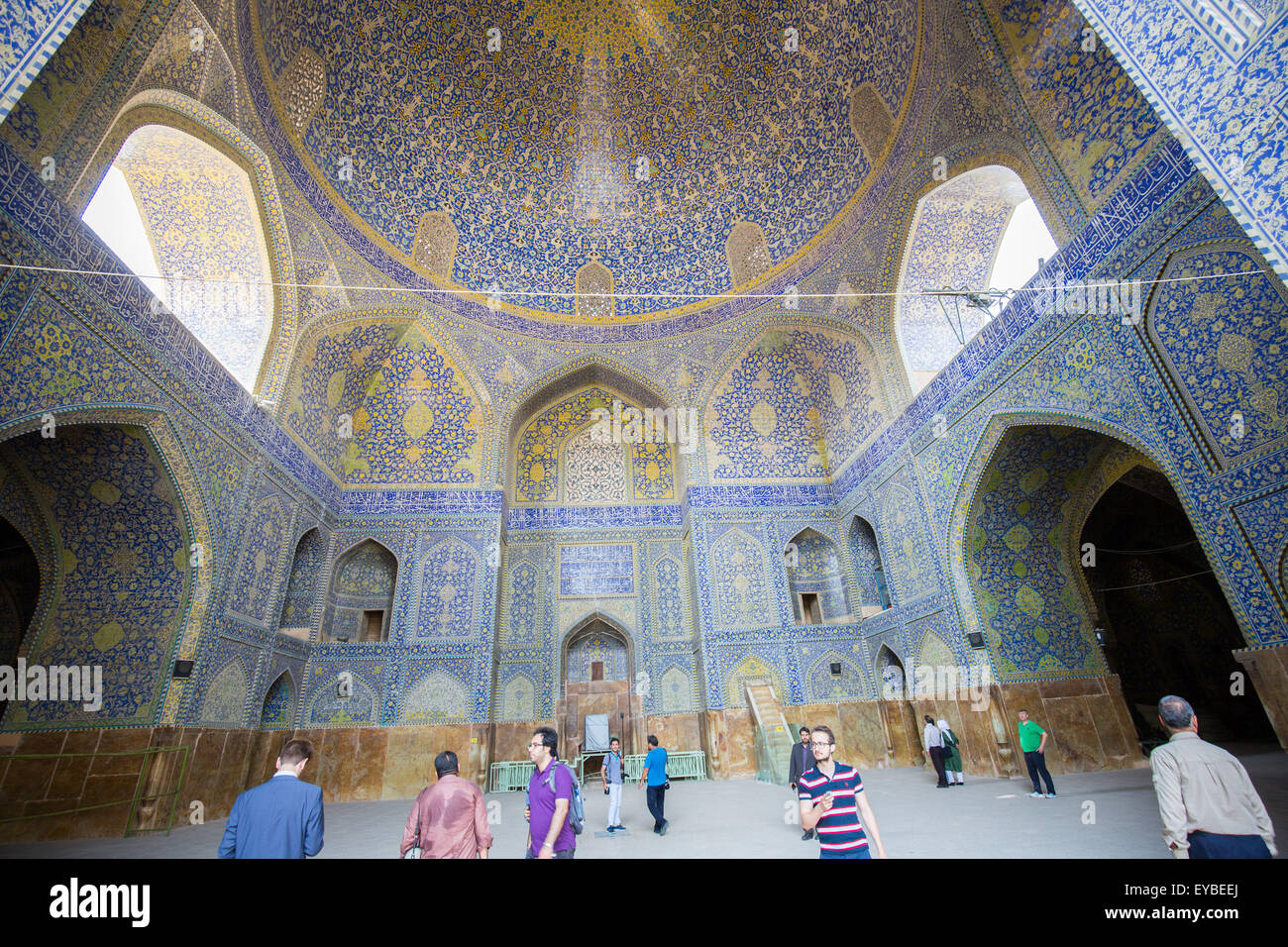 Isfahan, Iran. 21st July, 2015. Interior view of the Imam mosque on the ...