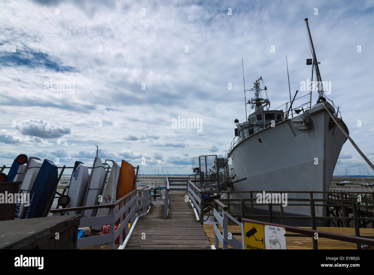 Old Minesweeper Used as Sailing Club Clubhouse Stock Photo - Alamy