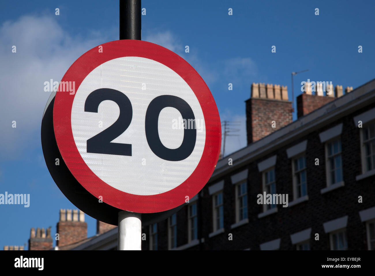 Twenty Speed Sign in Urban Setting Stock Photo - Alamy