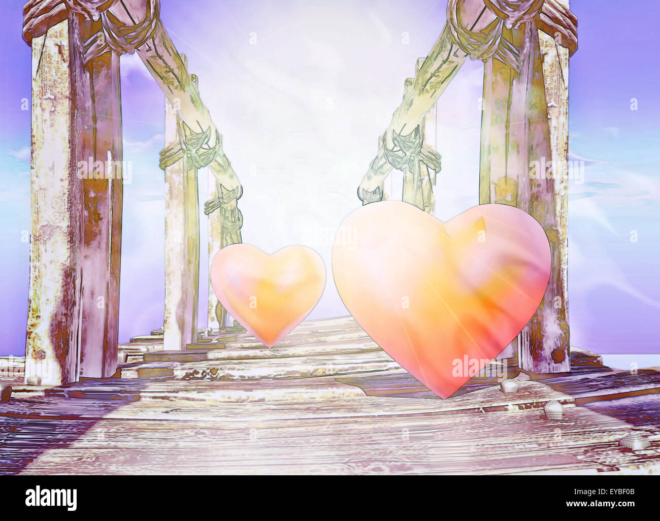 Two hearts hi-res stock photography and images - Alamy
