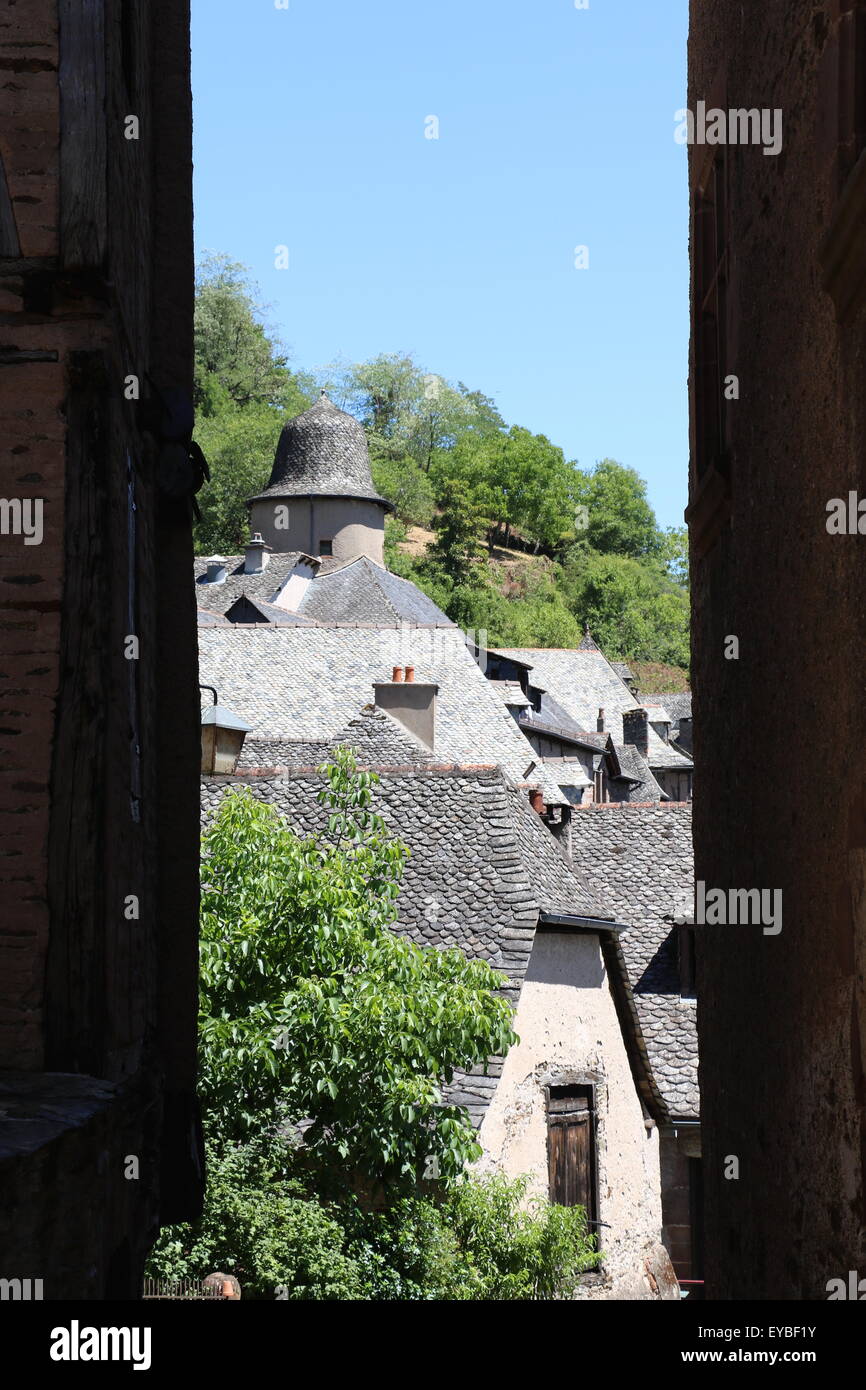 The village of Conques, France Stock Photo - Alamy