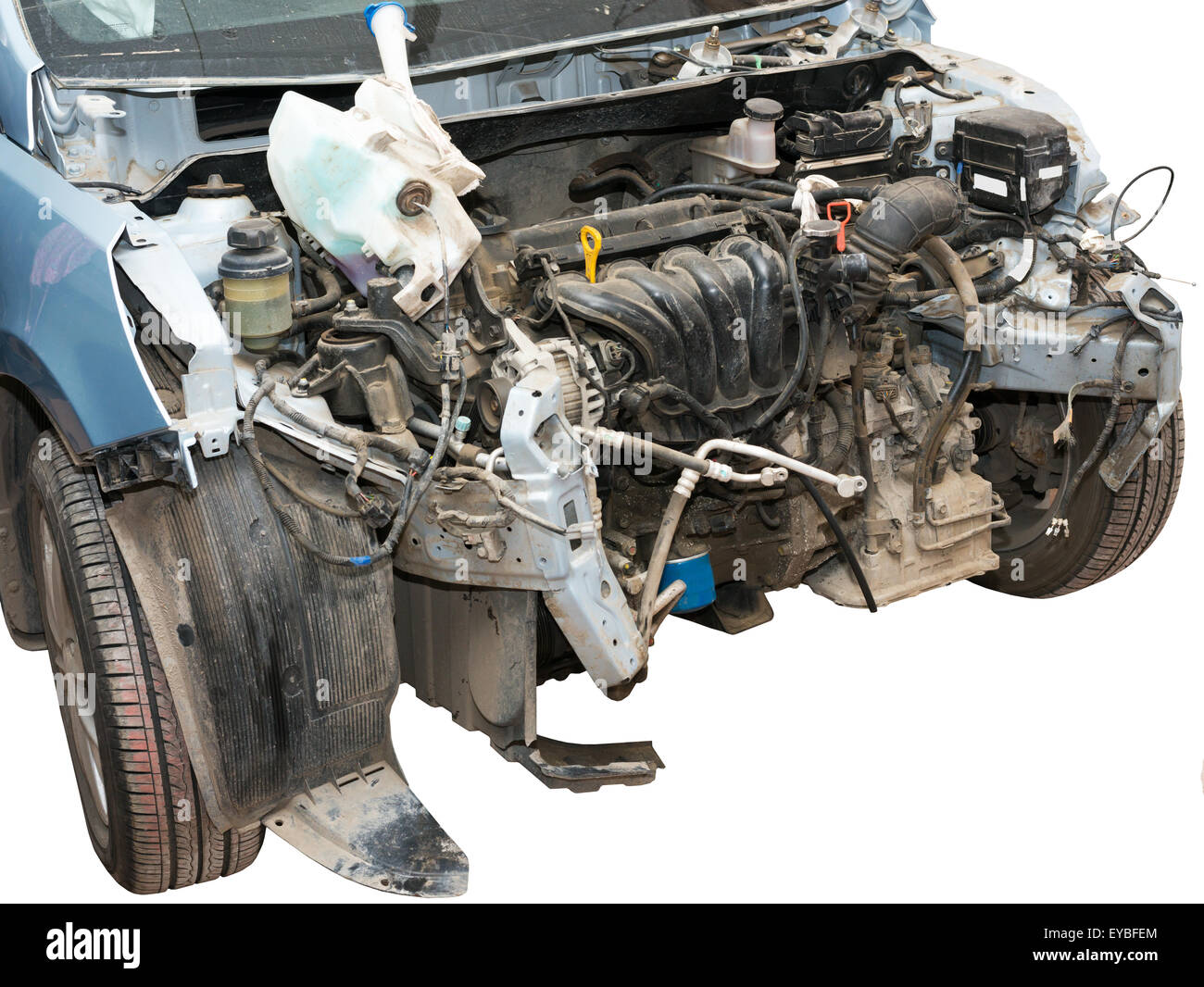 Crashed car side view hi-res stock photography and images - Alamy