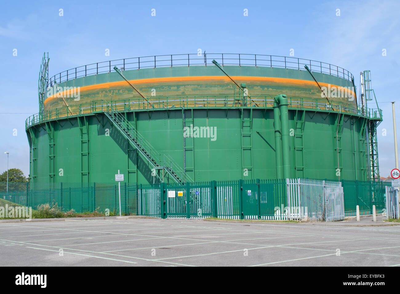 Large green Manometer used for gas stage. Bridlington East Yorkshire UK ...