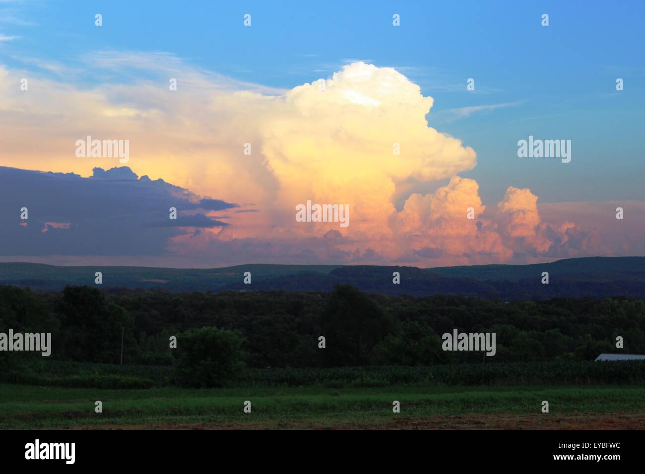 Thunderstorm in the distance Stock Photo - Alamy