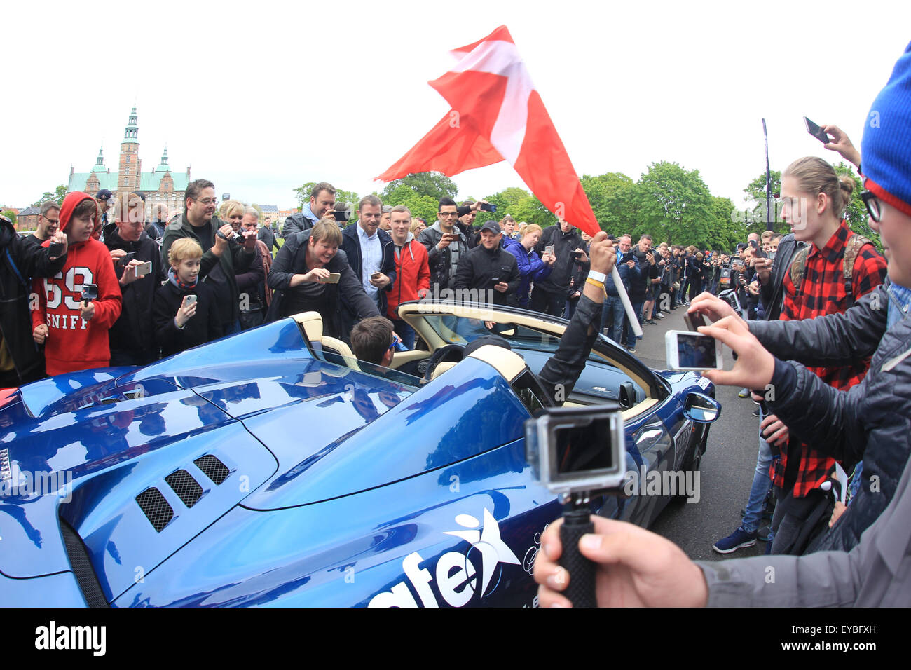 Drivers arrive in Copenhagen. Featuring: Atmosphere Where: Copenhagen ...