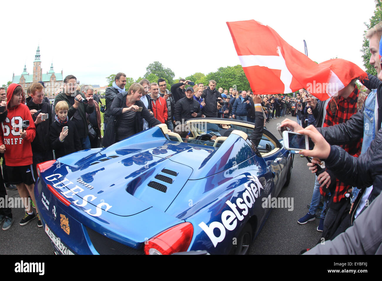 Drivers arrive in Copenhagen. Featuring: Atmosphere Where: Copenhagen ...