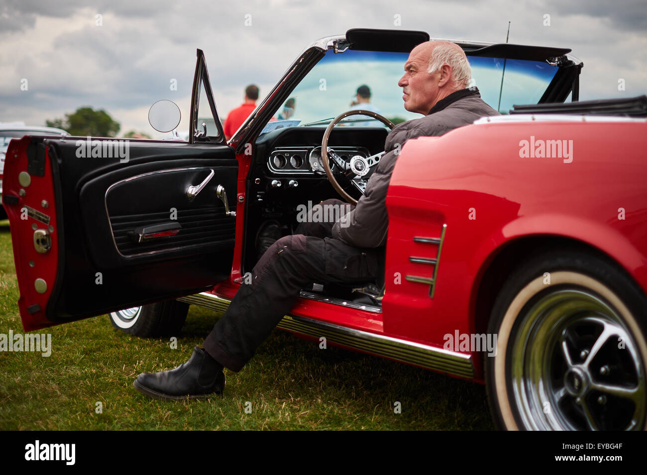 Man posing in a vintage mustang hi-res stock photography and images - Alamy