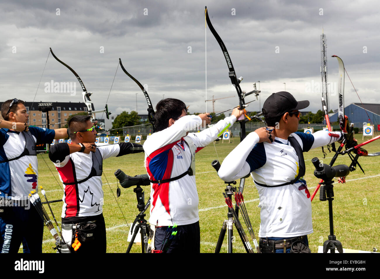 Copenhagen, Denmark, July 26th, 2015. Archers ppractices in Copenhagen ...