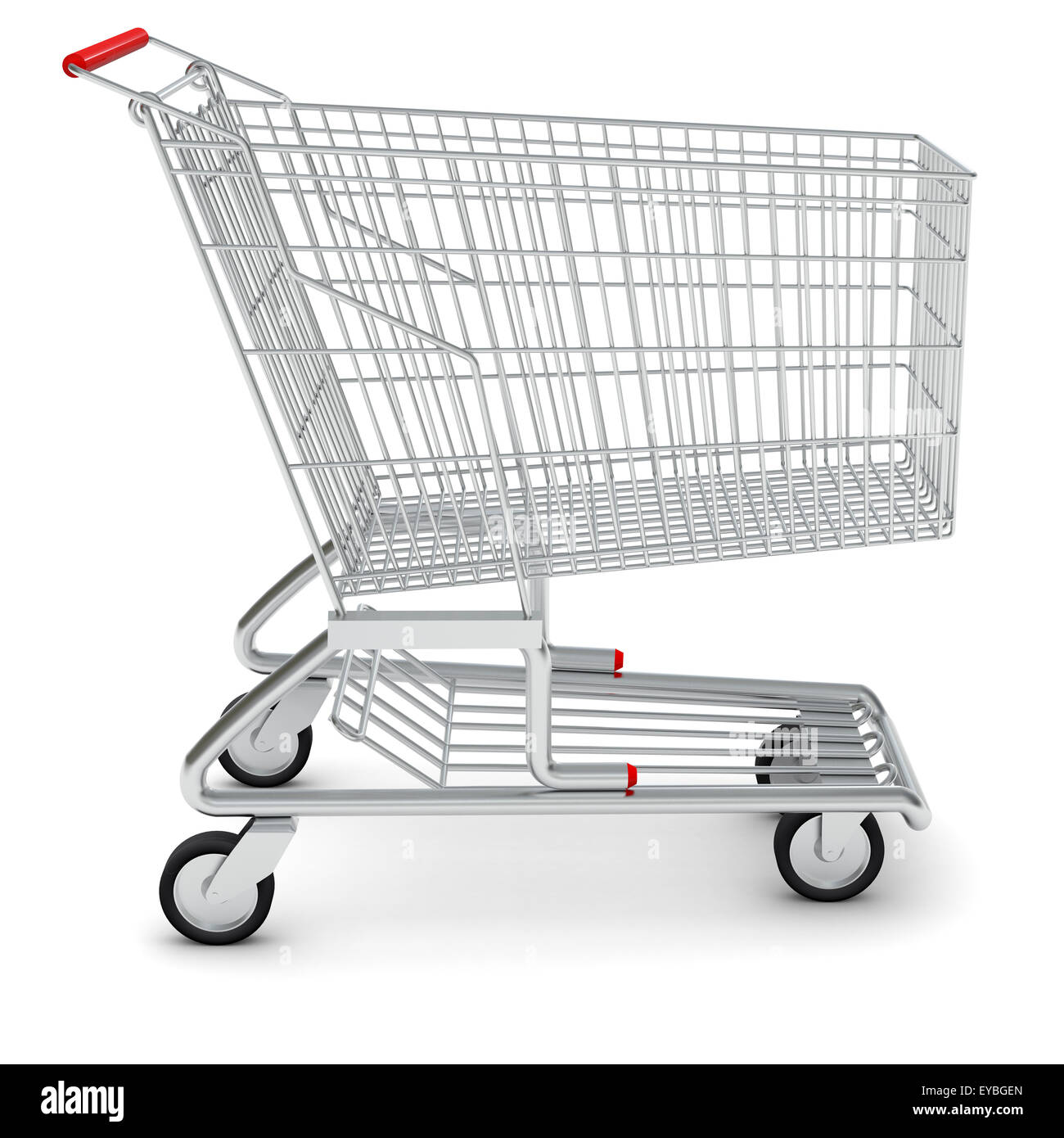 Shopping cart on white Stock Photo - Alamy