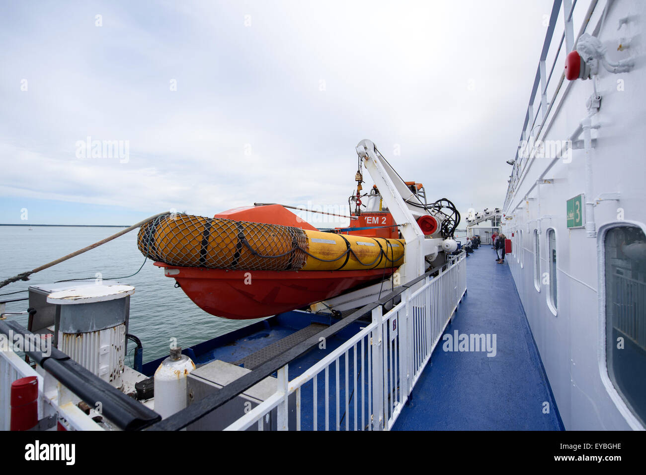 Gedser, Germany. 11th July, 2015. A life boat on the ferry Kronprinz ...